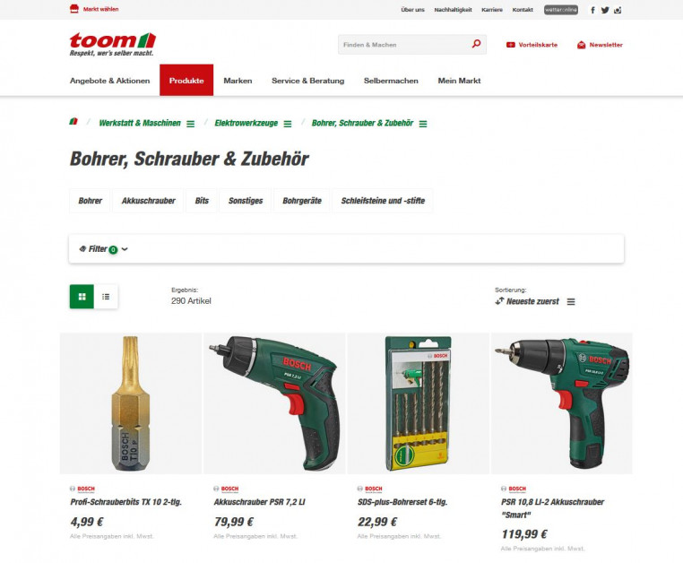 Toom bereitet Einstieg in den Onlin... - diy online
